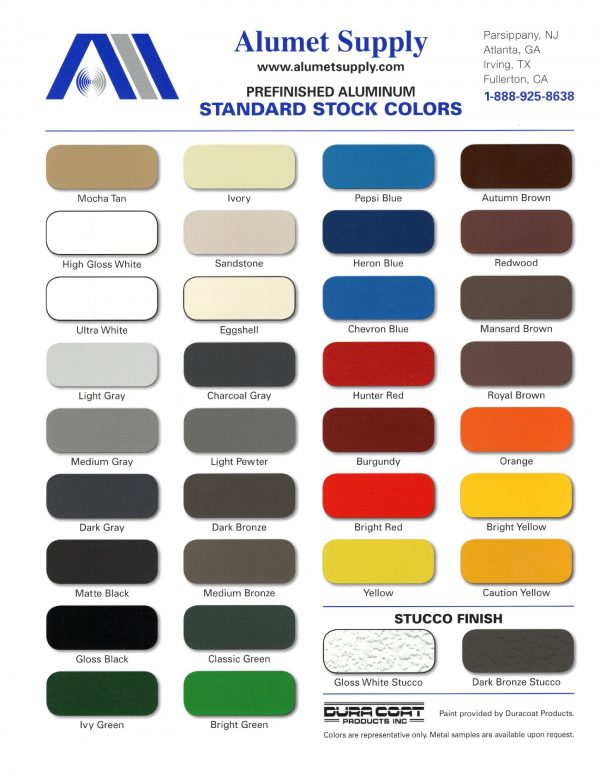 Aluminum Color Chart - Sign Source USA