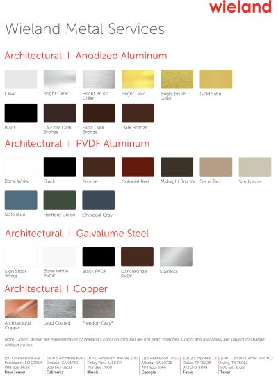 Aluminum Color Chart - Sign Source USA